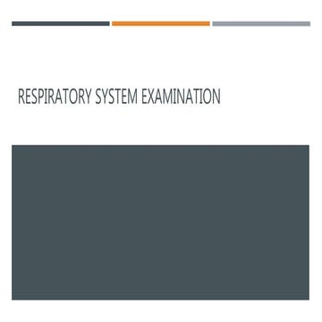 Respiratory System Examination Pptx