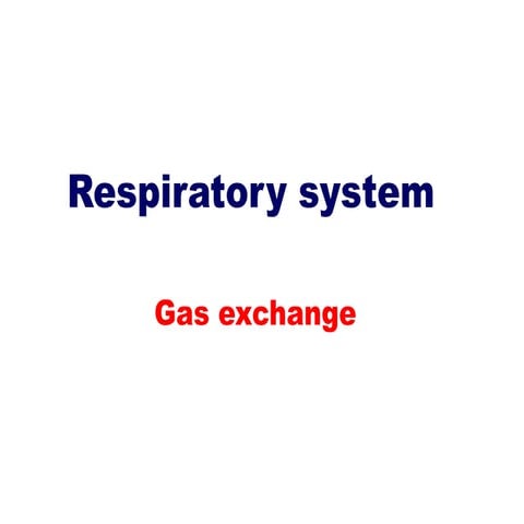 Respiratory system Gas Exchange in animals | PPTX