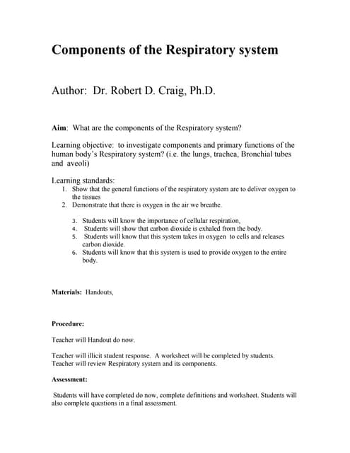 Research paperTopic Respiratory SystemFormat (APA) STYLE .docx