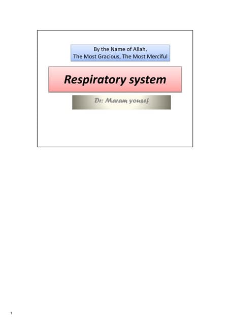 Respiratory system systemic pathology path 202 | PDF
