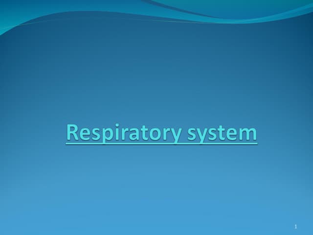Assessment of respiratory system | PPT