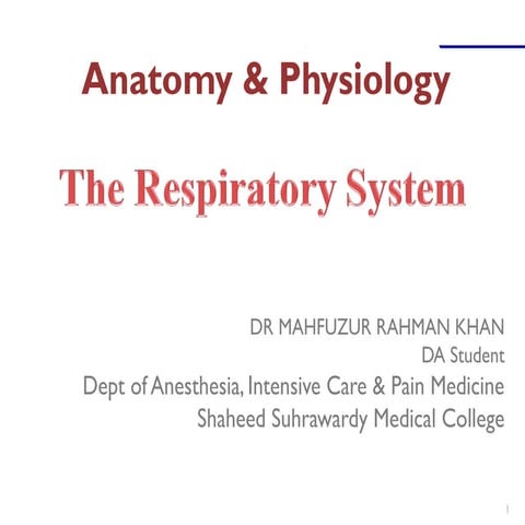 Respiratory system physio | PPT