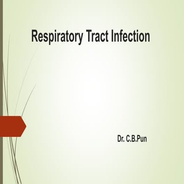 Respiratory tract infection | PPTX