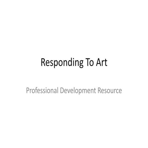 Responding to art | PPTX