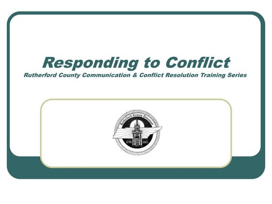 Effective conflict resolution and teamwork skills | PPT