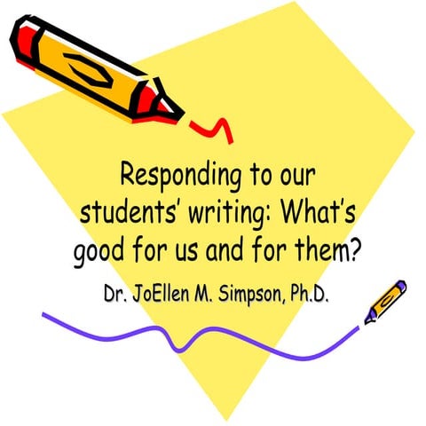 Responding to our students' writing | PPT