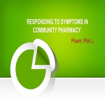 Responding To Symptoms In Community Pharmacy Pptx
