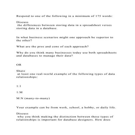 Respond to one of the following in a minimum of 175 words Discu.docx