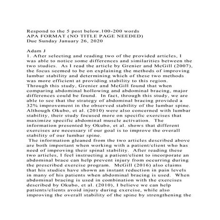 Respond to the 5 post below.100-200 wordsAPA FORMAT (NO TITLE PA.docx