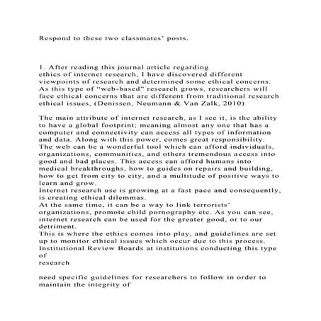 Respond to these two classmates’ posts. 1. After reading thi.docx