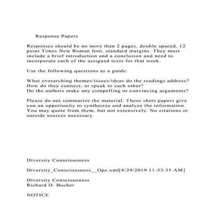 Response PapersResponses should be no more than 2 pages.docx