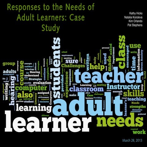 Responses to the Need of Adult Learners | PPT