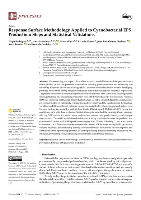Response Surface Methodology: In the Food Sector | PPT