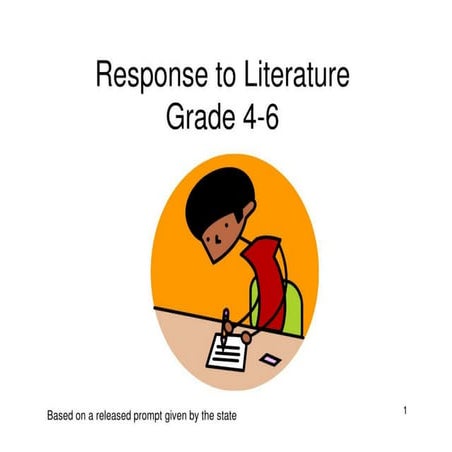 Response To Literature Grade 4-6 | PDF