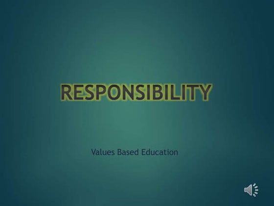 Responsibility Presentation.pptx | Family and Relationships