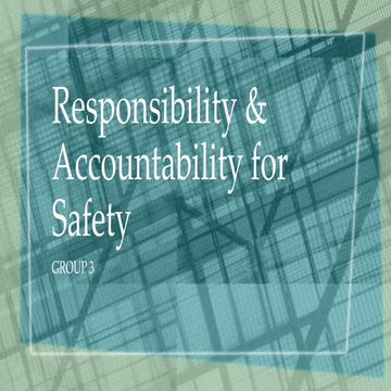 Responsibility & Sccountability For Safety | PPT