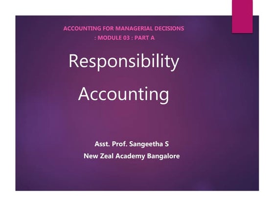 Responsibility Accounting | PPTX