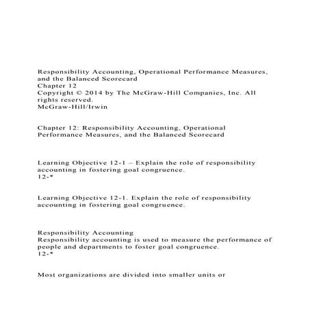 Responsibility Accounting, Operational Performance Measure.docx