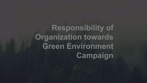 Go green ppt | PPTX