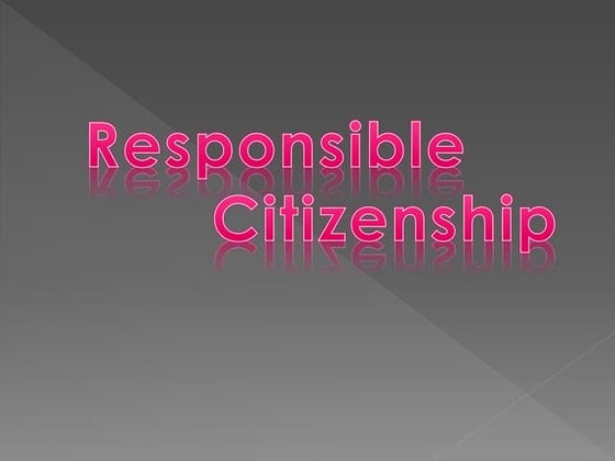 Being a Good Citizen | PPT