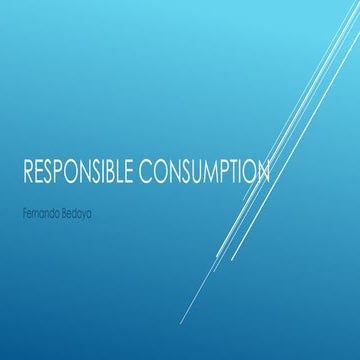 Responsible consumption | PPTX