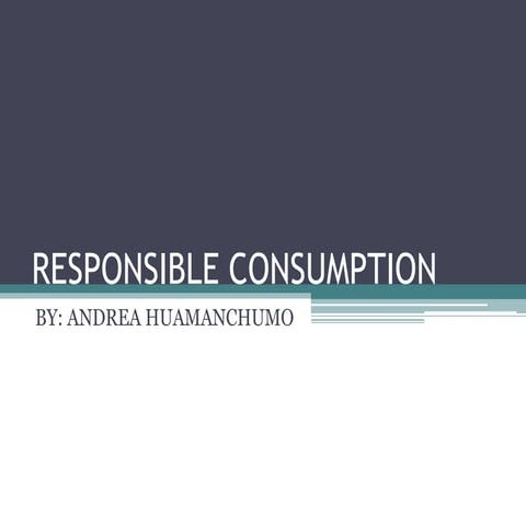 Responsible consumption | PPT