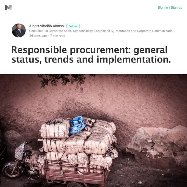 Responsible Procurement: general status, trends and implementation ...