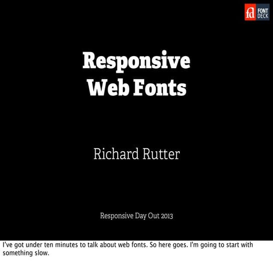 Responsive Web Fonts | PPT