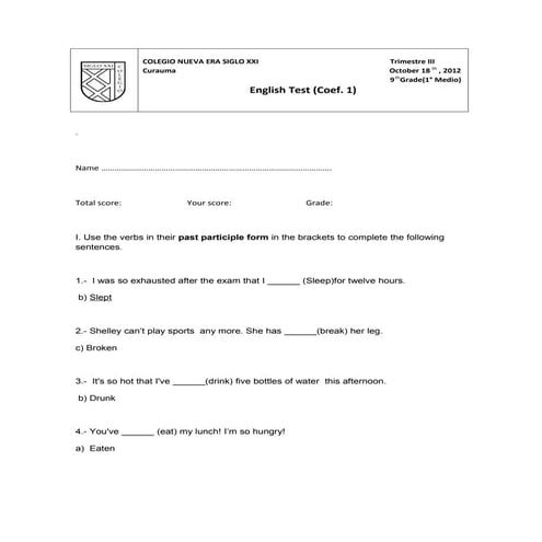 Present perfect (2) | PDF