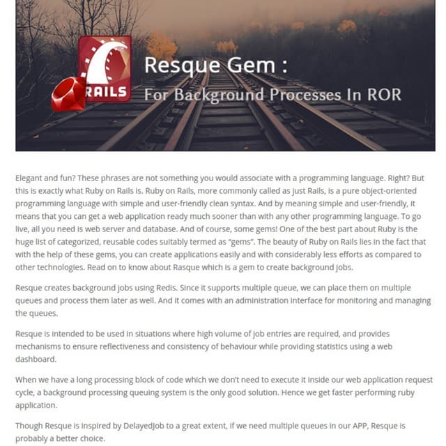 Resque Gem : ROR Gem | PDF