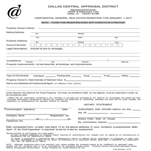 Guide to personal property rendition | PDF