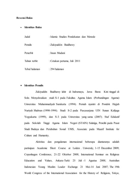 Pengertian metodologi studi islam | DOCX