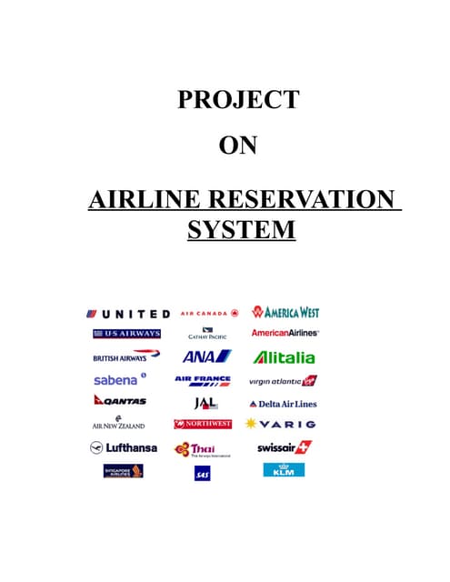 SRS on airline reservation system | DOCX | Databases | Computer Software and Applications