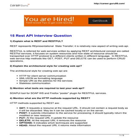 Rest api-interview | PDF