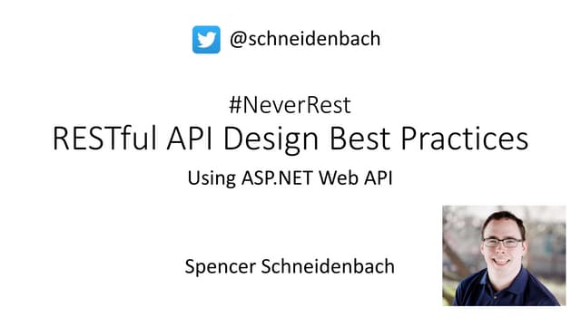 Restful Api Design Best Practices Using Asp Web Api Ppt