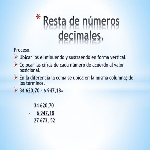 Restando Decimales Operaciones Con… | Free Interactive Worksheets