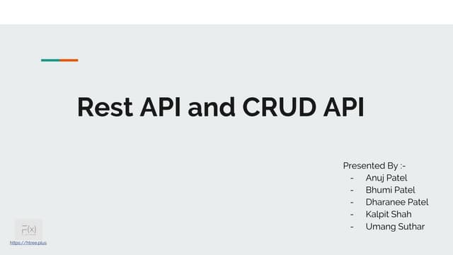 Rest Api And Crud Api Ppt 1606
