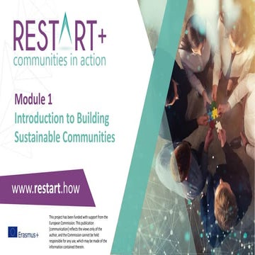Restart+ Module 1 Introduction to Building Sustainable Communities ...