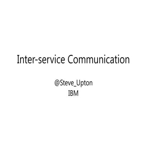 Inter-service communication | ODP