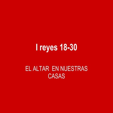 Restaurando El Altar | PPT