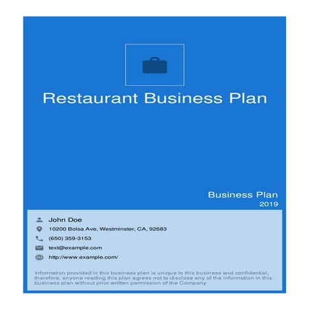 Restaurant business plan v1562159535406 | PDF