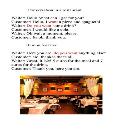 Restaurant conversation | DOC