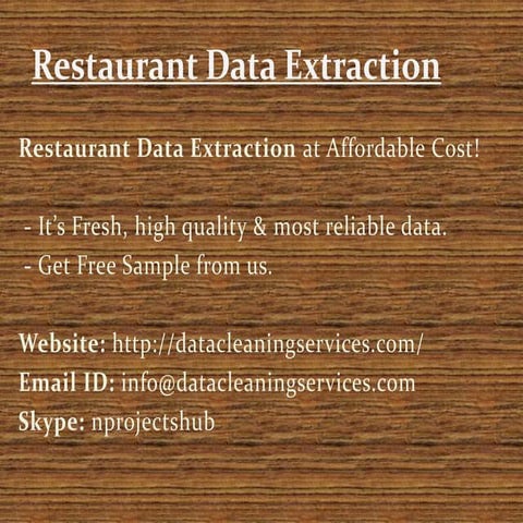 Restaurant data extraction | PPTX