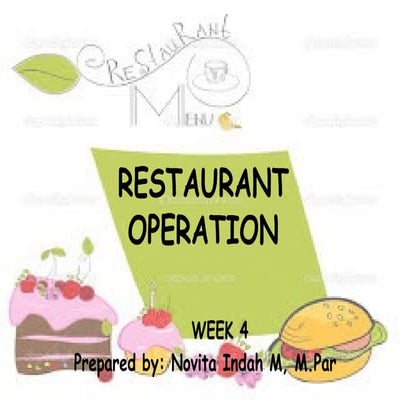 Power Point Slide Presentation - RESTAURANT OPERATION WEEK4.pptx