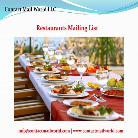Restaurants mailing list | PPTX