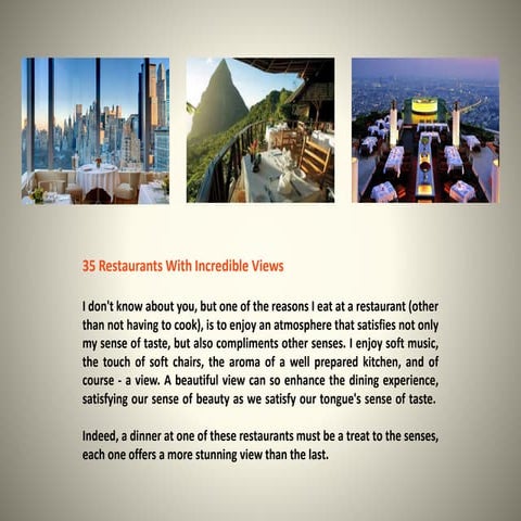 Restaurants with incredible views | PPSX