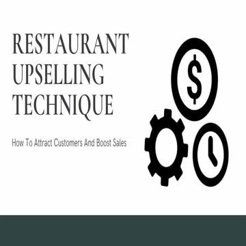 Up Selling-Restaurants