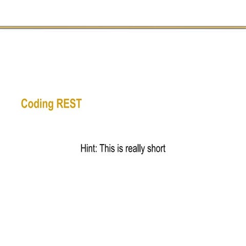 REST API Coding for introductory Software course | PPTX