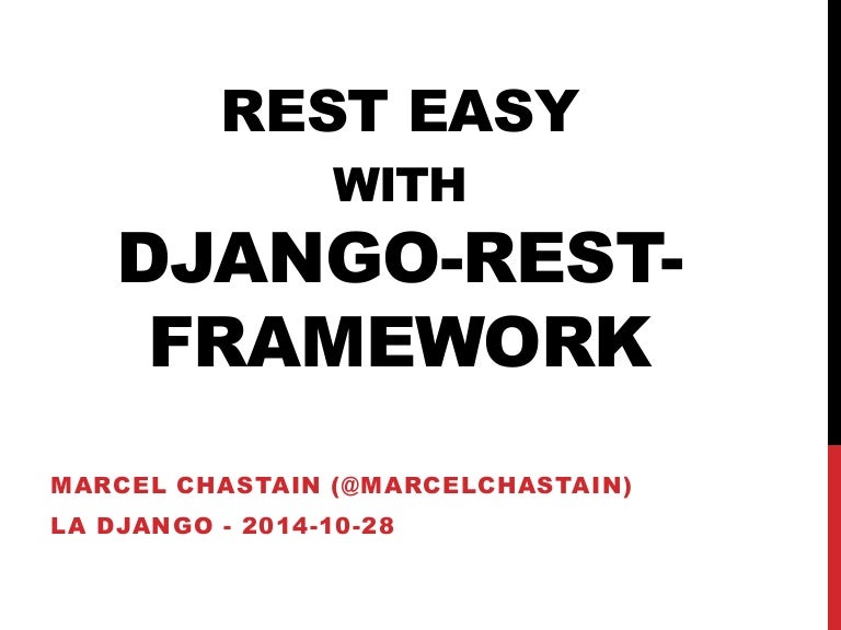 REST Easy with Django-Rest-Framework