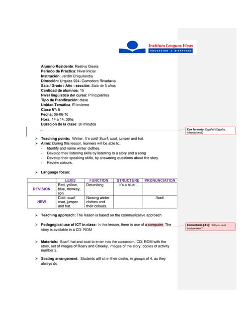 Primary Level - Lesson Plan 6 | DOCX | Education